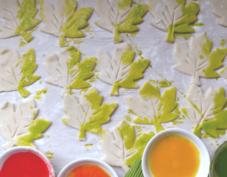 Apple Slab Pie with Fall Leaves - Portlandia Pie Lady