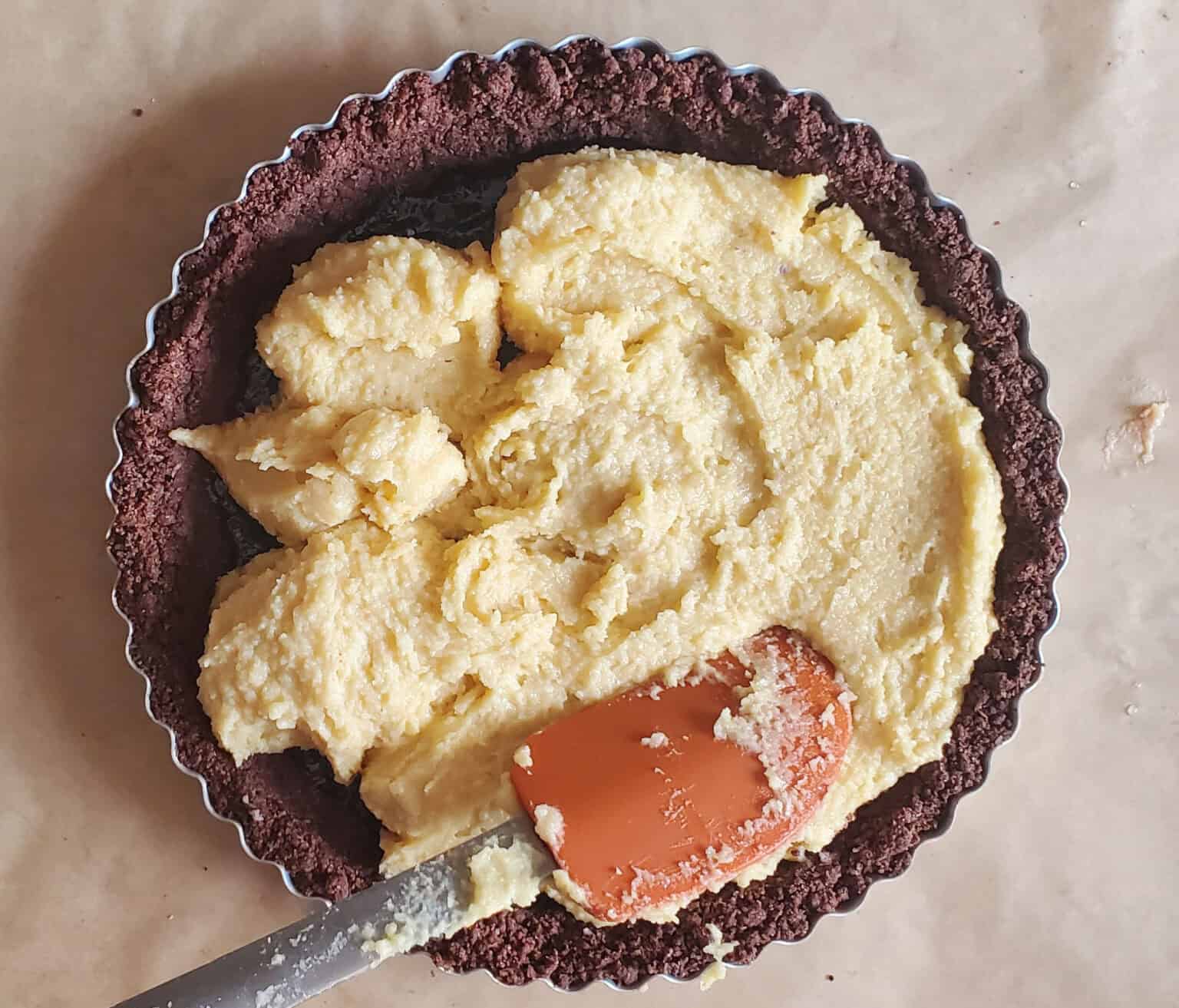 Almond Frangipane Tart, Berry Ripple, and Chocolate Almond Crust ...