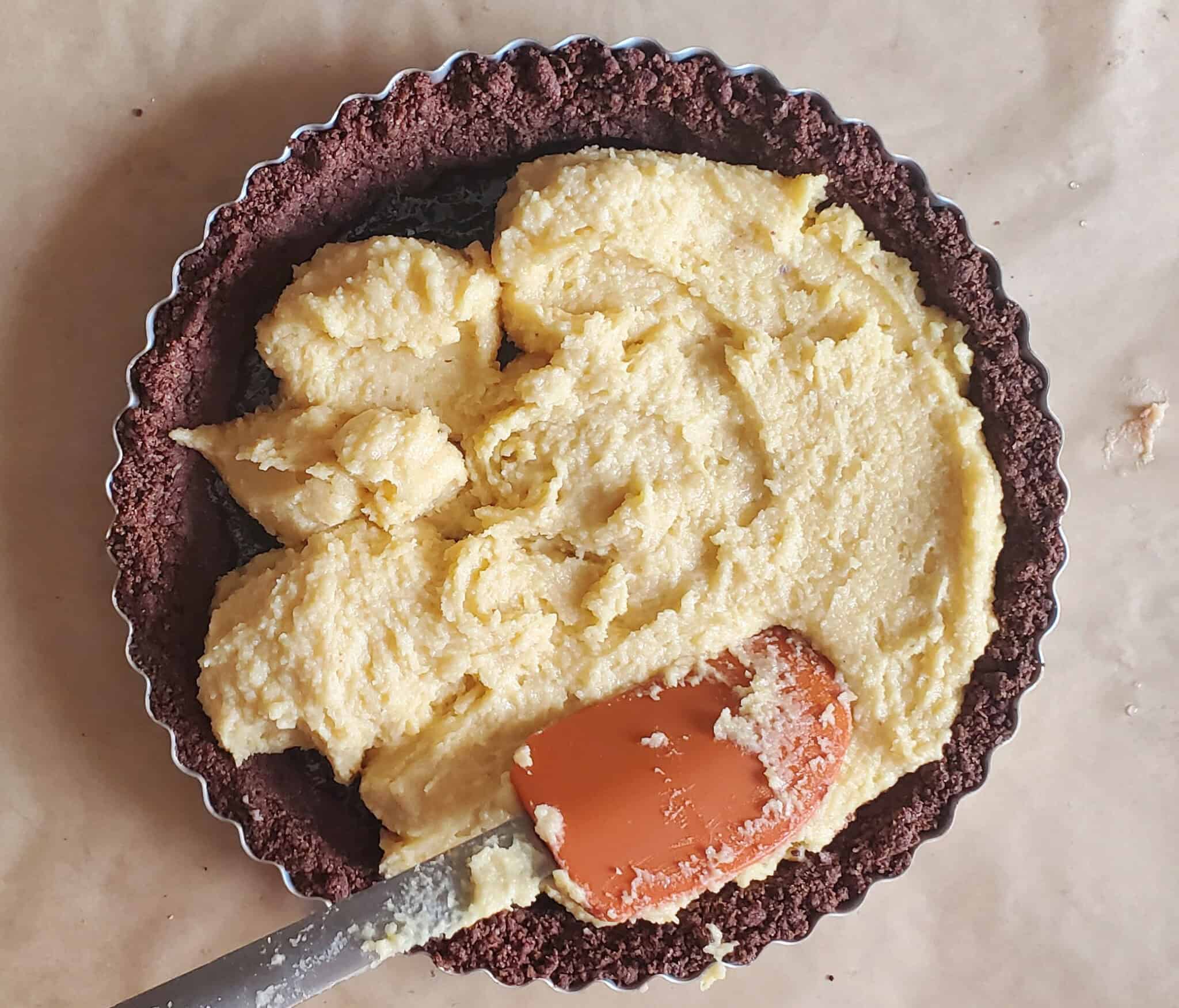 Almond Frangipane Tart, Berry Ripple, and Chocolate Almond Crust ...