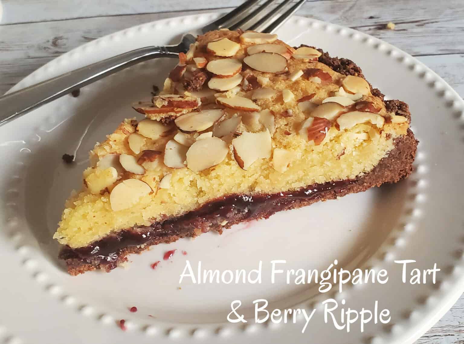Almond Frangipane Tart, Berry Ripple, and Chocolate Almond Crust ...