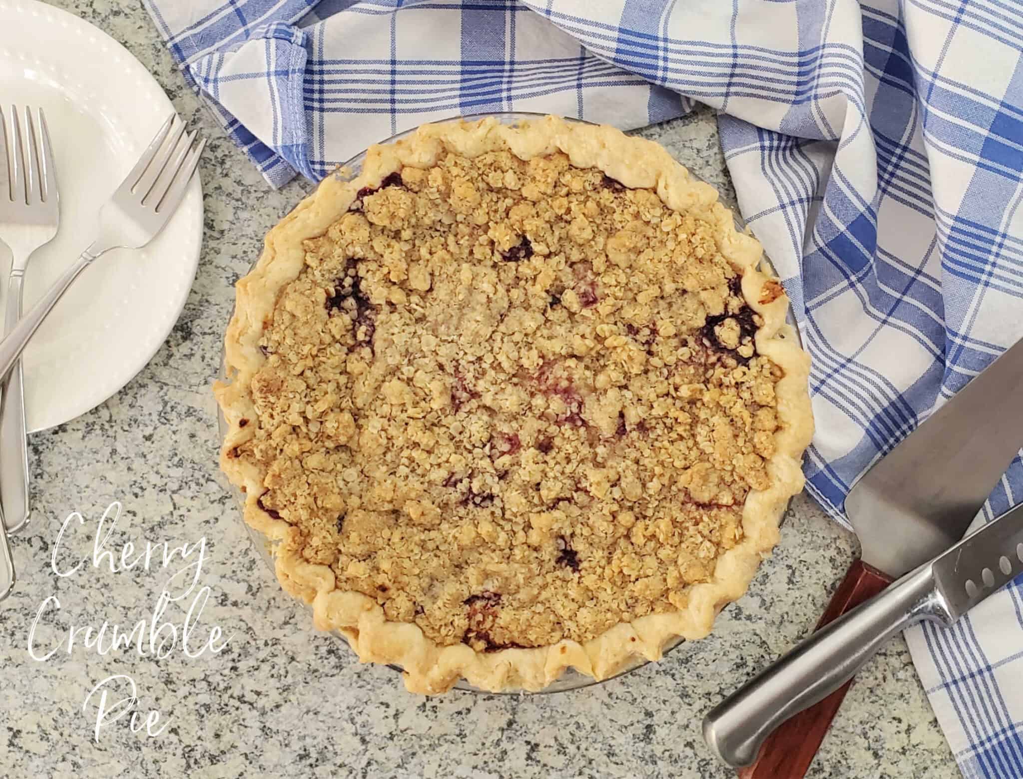 Very Cherry Crumble Pie - Portlandia Pie Lady